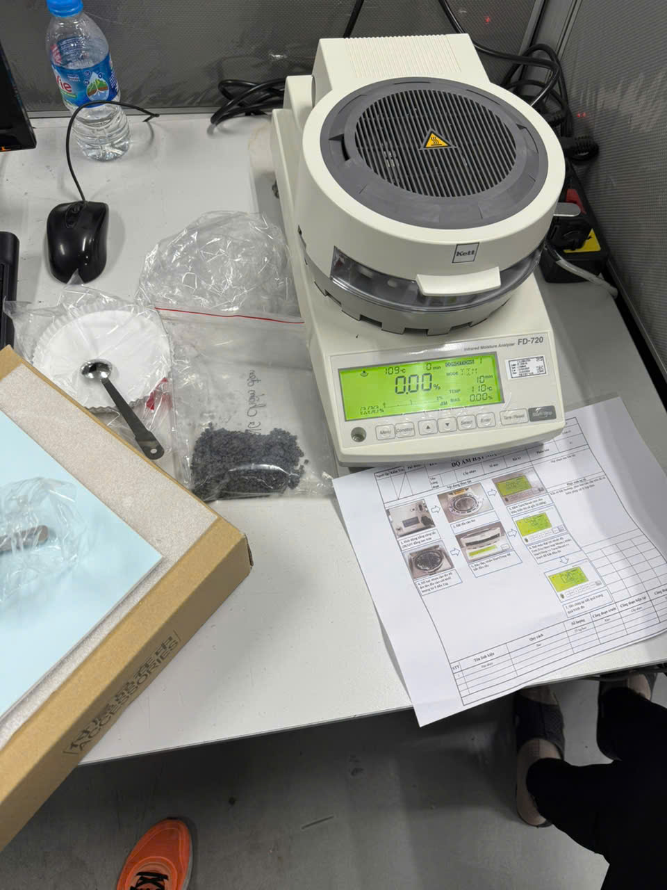 CÂN SẤY ẨM HỒNG NGOẠI FD-720 CHÍNH HÃNG KETT. BÁN MỚI- HIỆU CHUẨN- SỬA ...